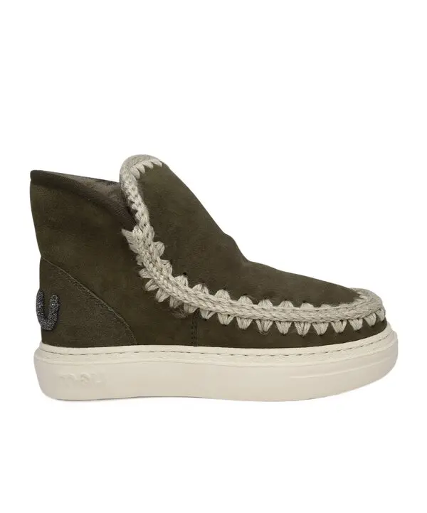 Mou Suture Short Boot - Nude