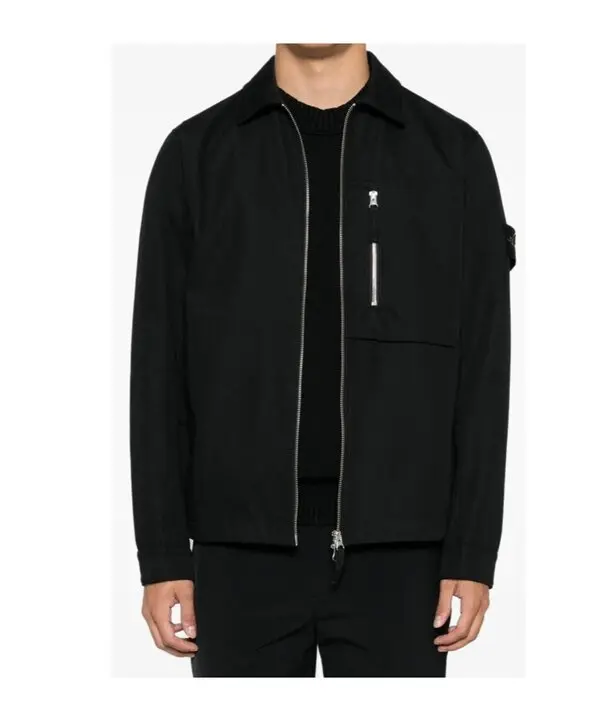 Stone Island Compass-badge Zipped Shirt Jacket