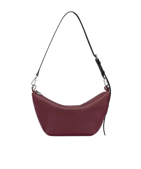 Longchamp Le Slouchy Leather Shoulder Bag - Pomegranate