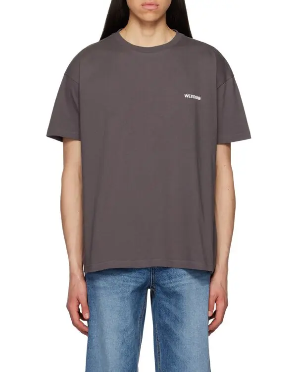 We11Done Logo-print Cotton T-shirt - Black