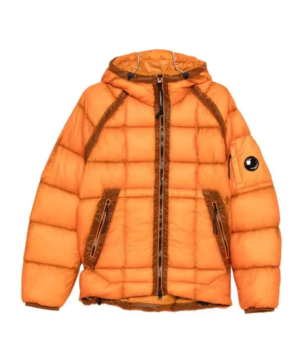 C.P. COMPANY Quilted Hooded Jacket - Orange