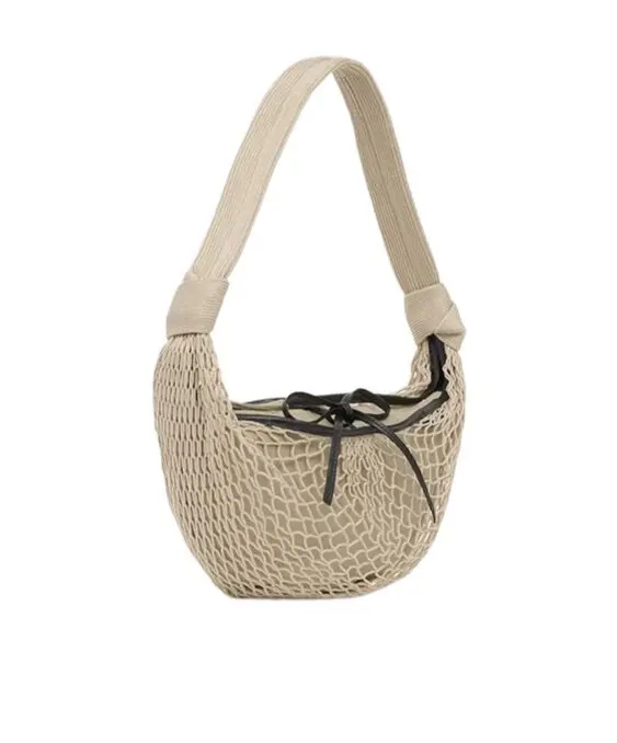 LEMAIRE Fortune Croissant Filt Zip-up Shoulder Bag - Light Beige