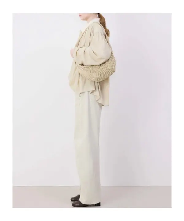 LEMAIRE Fortune Croissant Filt Zip-up Shoulder Bag - Light Beige