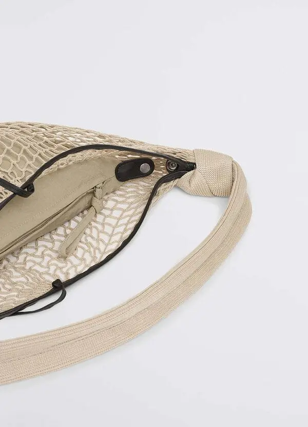 LEMAIRE Fortune Croissant Filt Zip-up Shoulder Bag - Light Beige