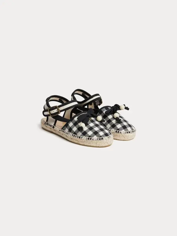 Bonpoint Evila Gingham Espadrilles