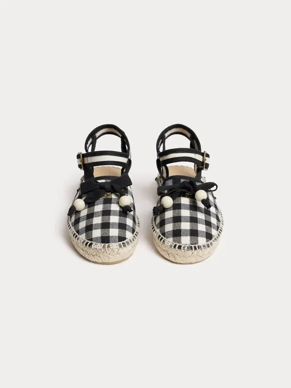 Bonpoint Evila Gingham Espadrilles