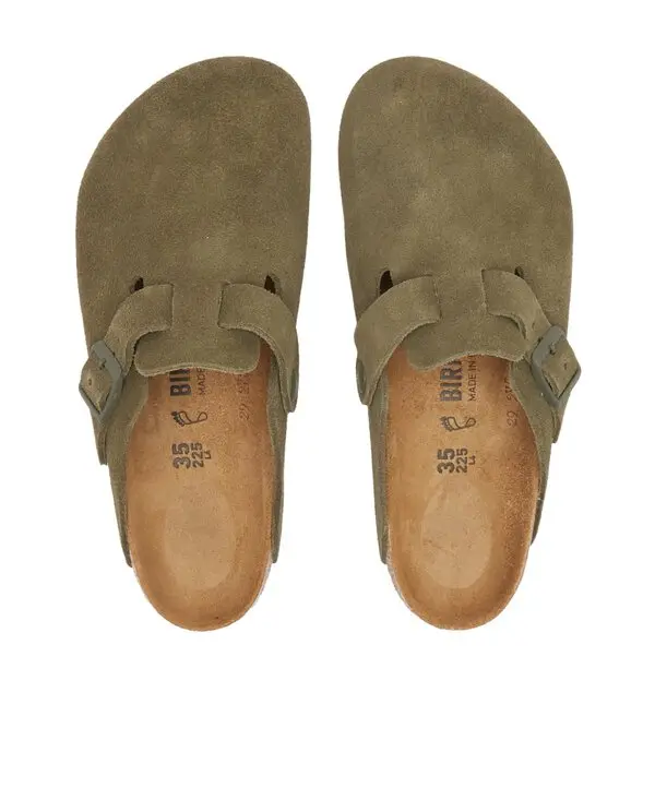 BIRKENSTOCK Suede Leather Slip-on Slippers