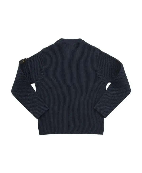 Stone Island Teen Logo-patch Sleeve Jumper