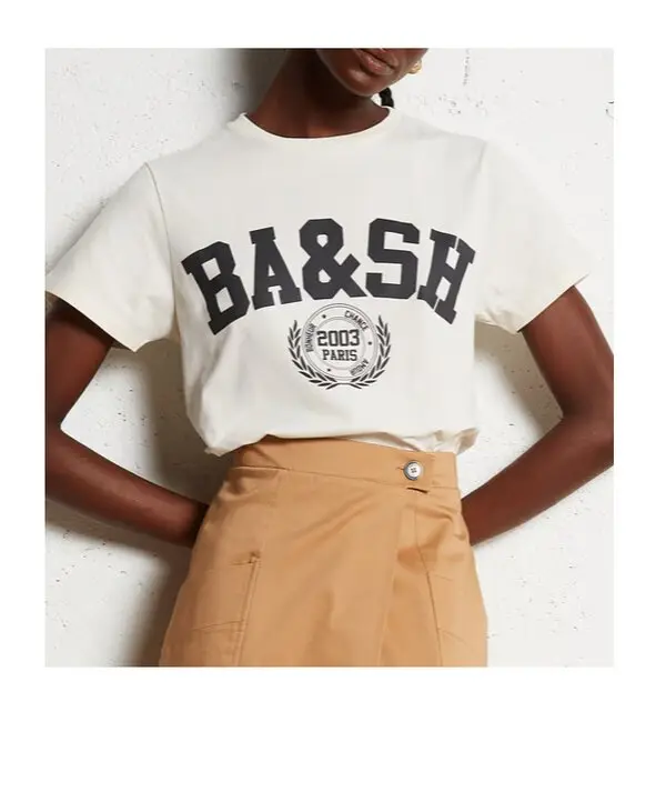 Ba&sh Logo Crew Neck T-shirt