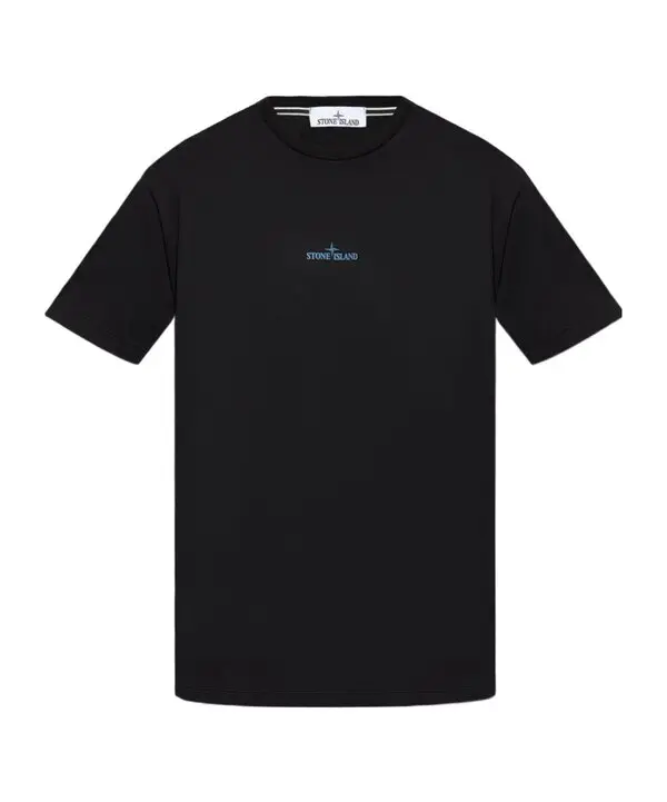 Stone Island Logo Printed Crewneck T-shirt