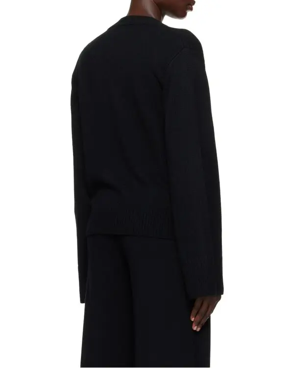 LISA YANG Shoulder Rib Knitted Cardigan