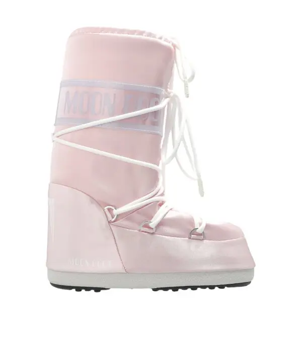 Moon Boot Icon Logo-print Lace-up Boots - Pink