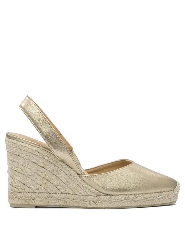 CastaÑer Square Toe Wedge Sandals