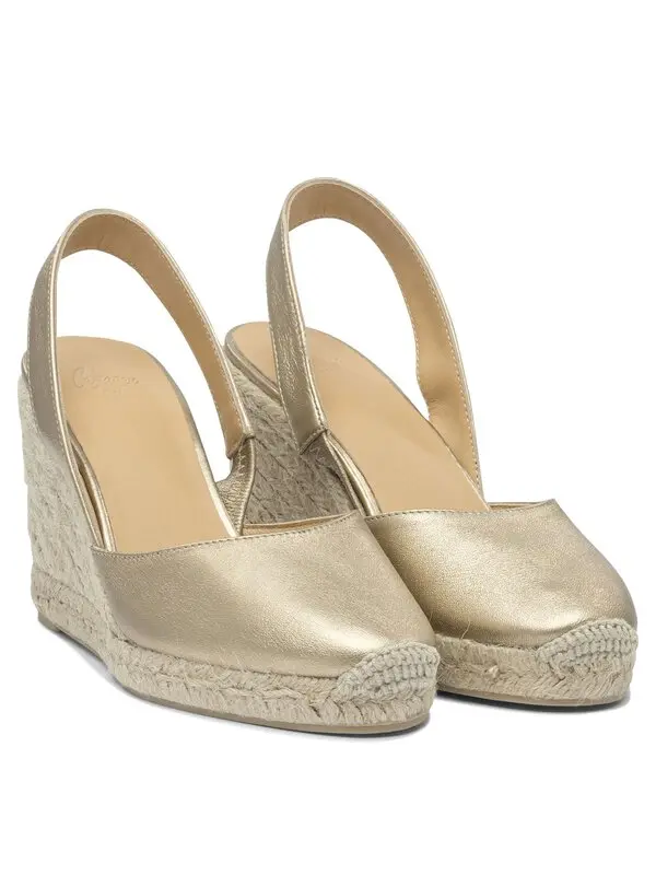 CastaÑer Square Toe Wedge Sandals