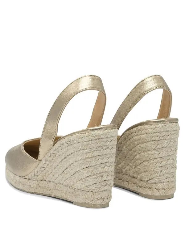 CastaÑer Square Toe Wedge Sandals