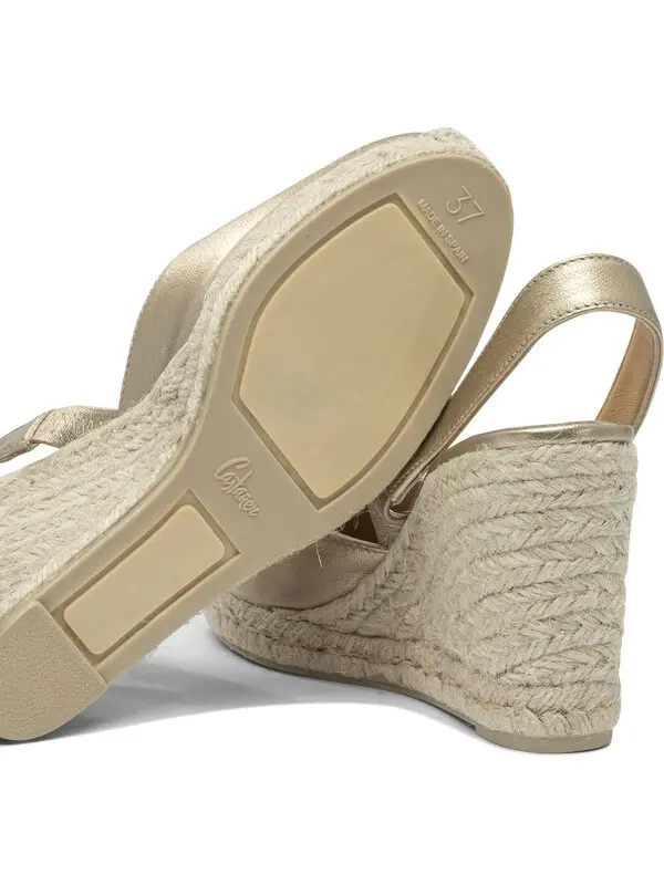 CastaÑer Square Toe Wedge Sandals
