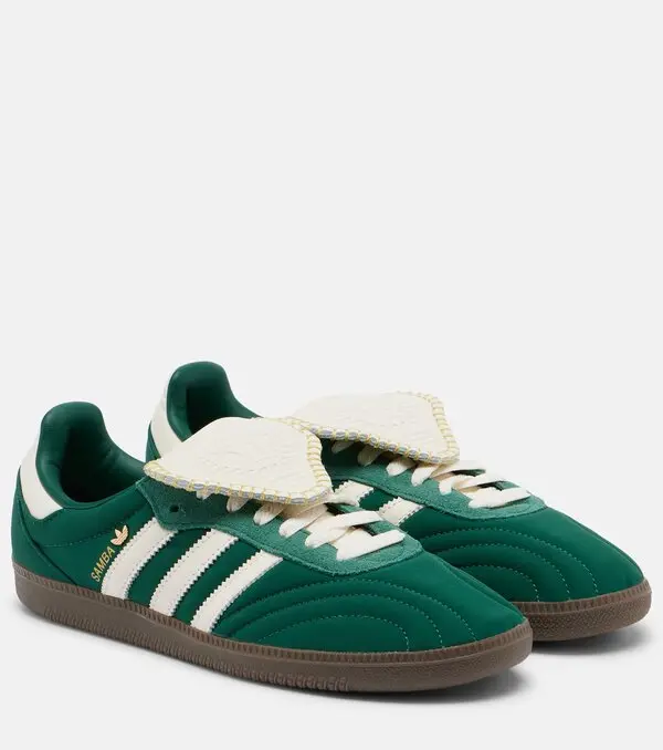 Adidas Samba Lt Suede-trimmed Sneakers - Green