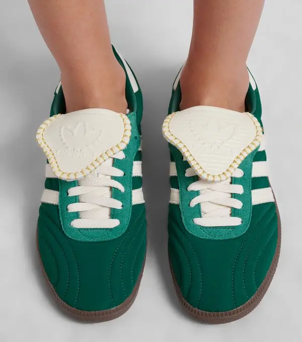 Adidas Samba Lt Suede-trimmed Sneakers - Green