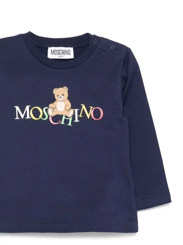 Moschino Teddy-print Long-sleeve Top