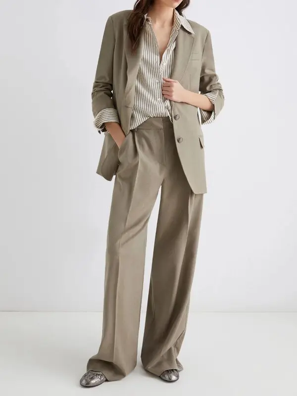Marella Wide-fit Twill Trousers