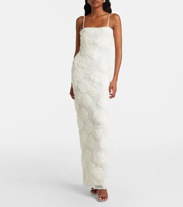 ROTATE BY BIRGER CHRISTENSEN Floral Mesh Gown