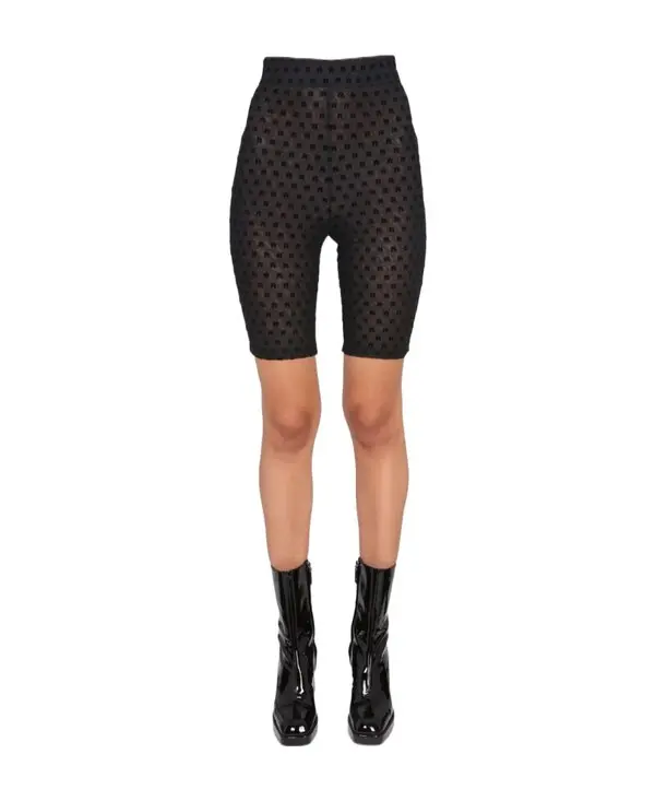 ROTATE BY BIRGER CHRISTENSEN Elastic Waistband Shorts - Black