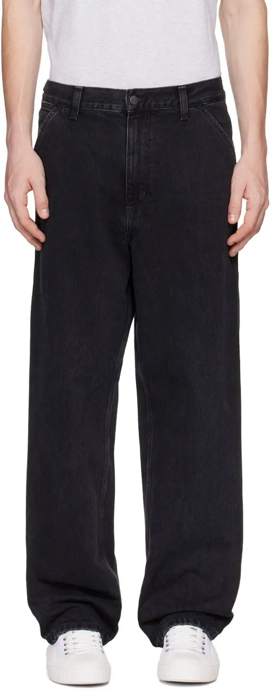 Carhartt Work In Progress Logo-patch Straight-leg Jeans