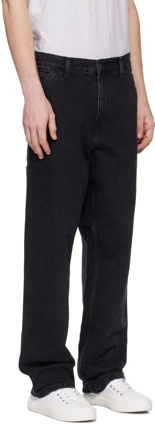 Carhartt Work In Progress Logo-patch Straight-leg Jeans