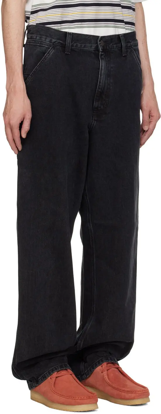Carhartt Work In Progress Logo-patch Straight-leg Jeans