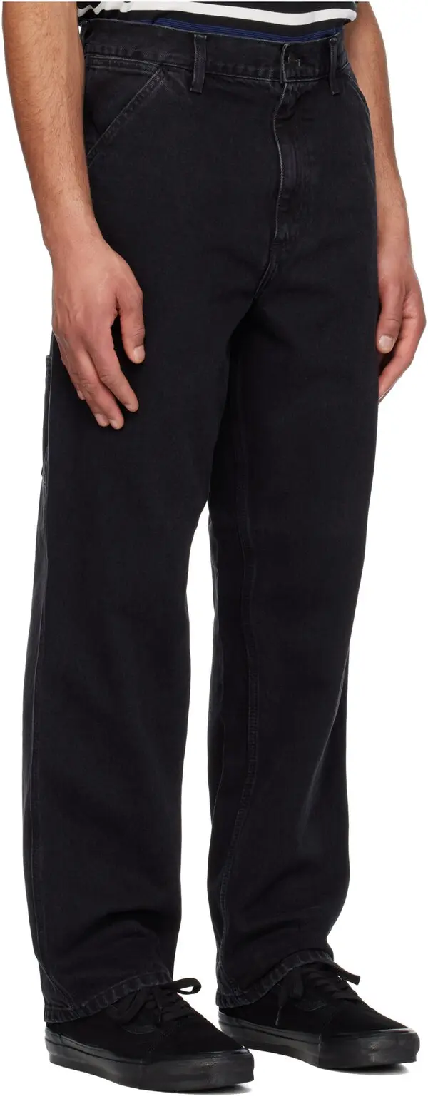 Carhartt Work In Progress Logo-patch Straight-leg Jeans