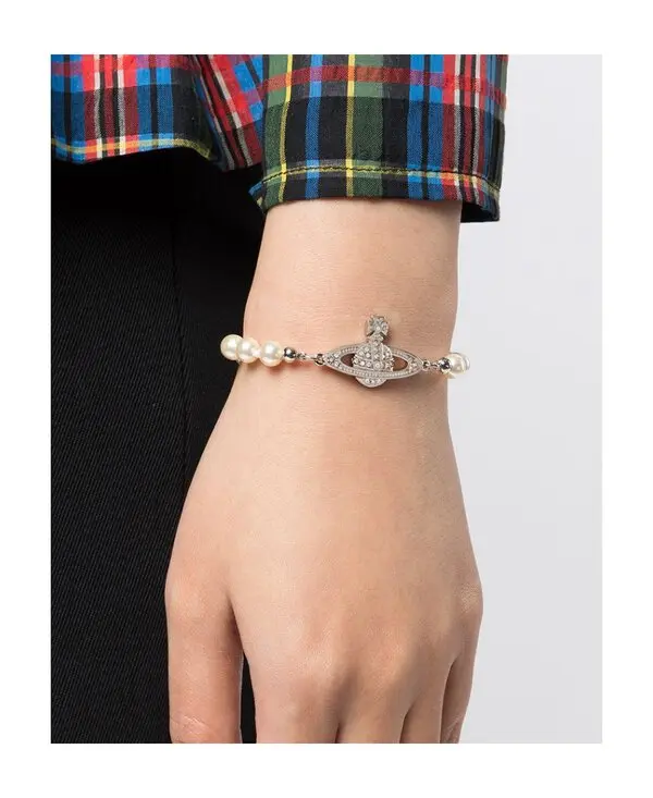 VIVIENNE WESTWOOD Mini Bas Relief Pearl Bracelet