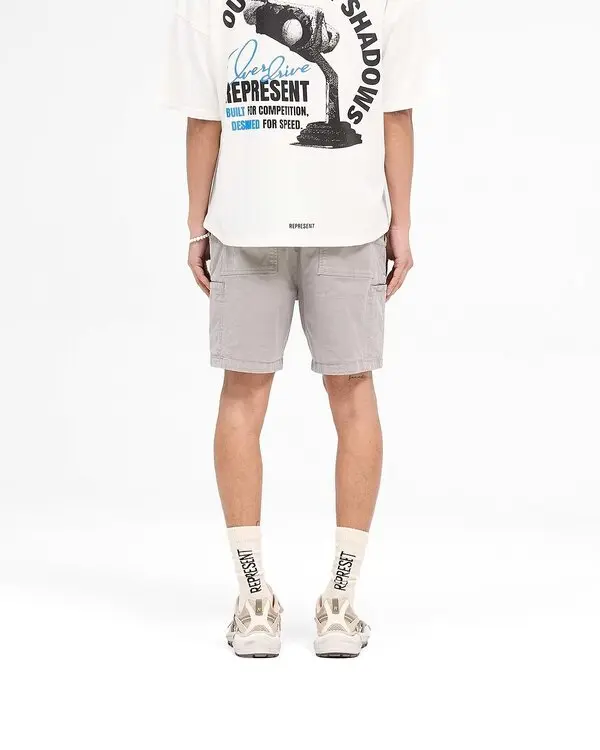REPRESENT Washed Taupe Cargo Shorts