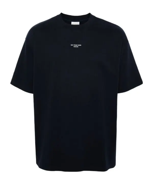 Drole De Monsieur Logo-print Cotton T-shirt - Black