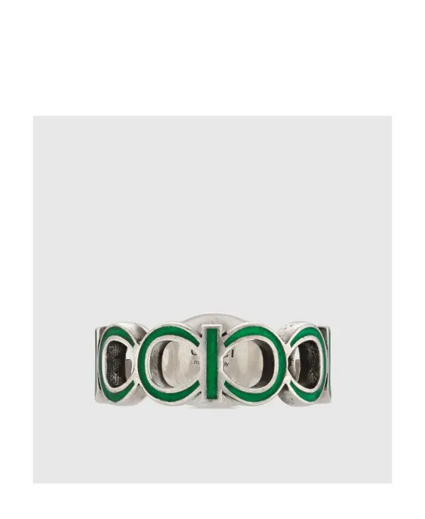 Gucci Interlocking G Enamel Ring