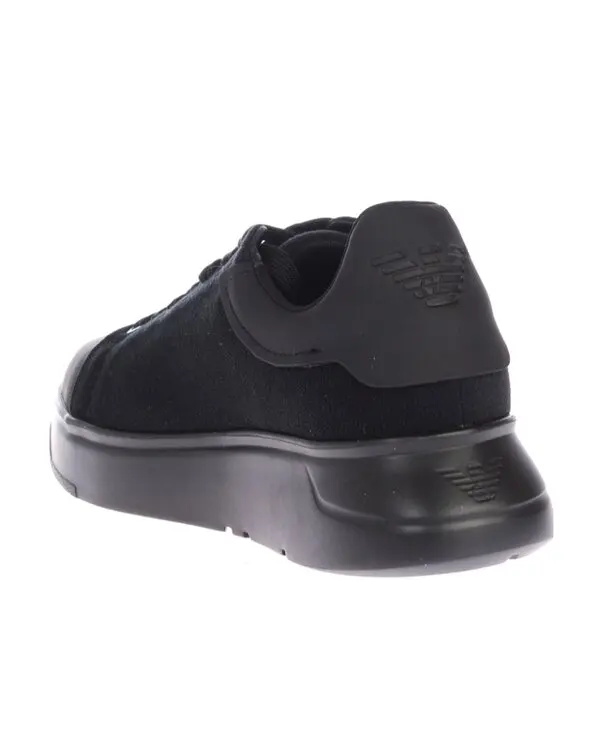 Emporio Armani Round Toe Lace-up Sneakers