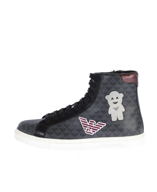 Emporio Armani Round-head Flat High-top Shoes