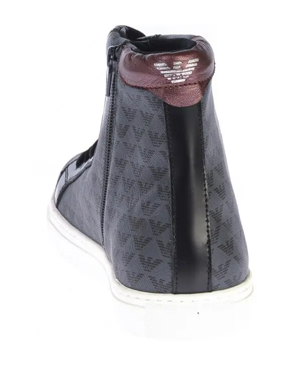 Emporio Armani Round-head Flat High-top Shoes