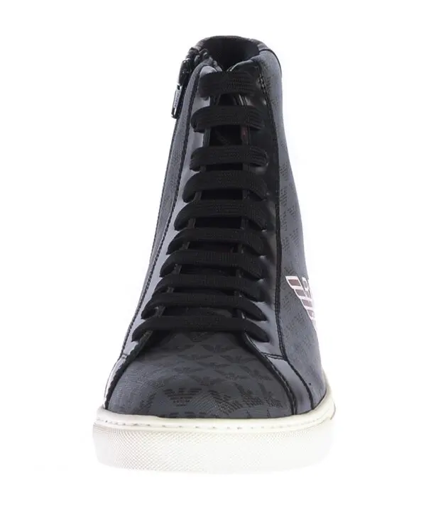 Emporio Armani Round-head Flat High-top Shoes