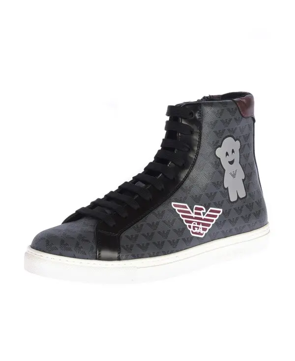Emporio Armani Round Head Flat High-top Sneakers