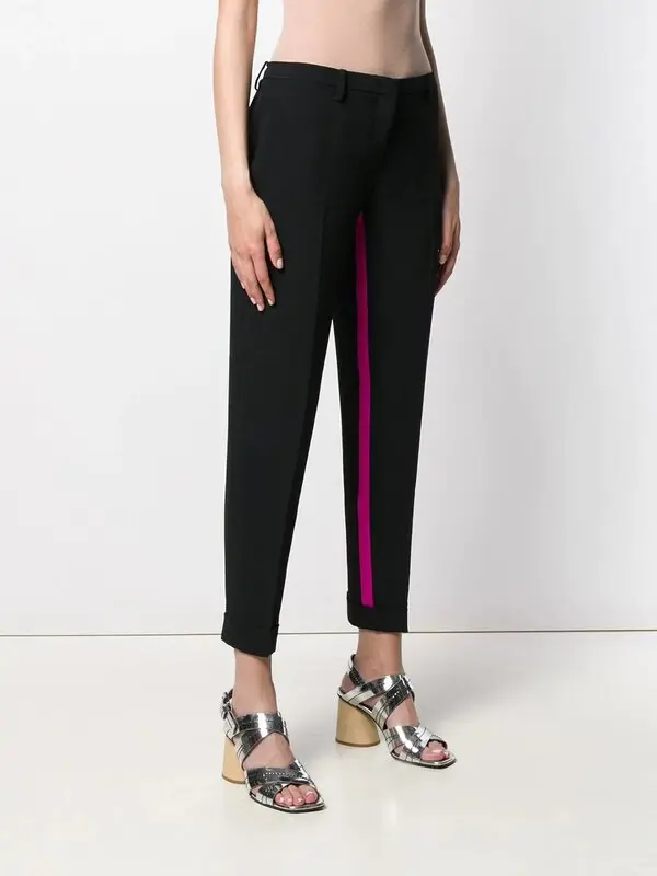 N.21 Tailored Cropped Trousers With Contrast Stripes
