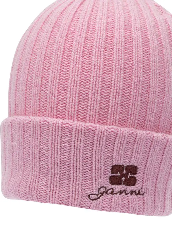 GANNI Ribbed Knit Hat