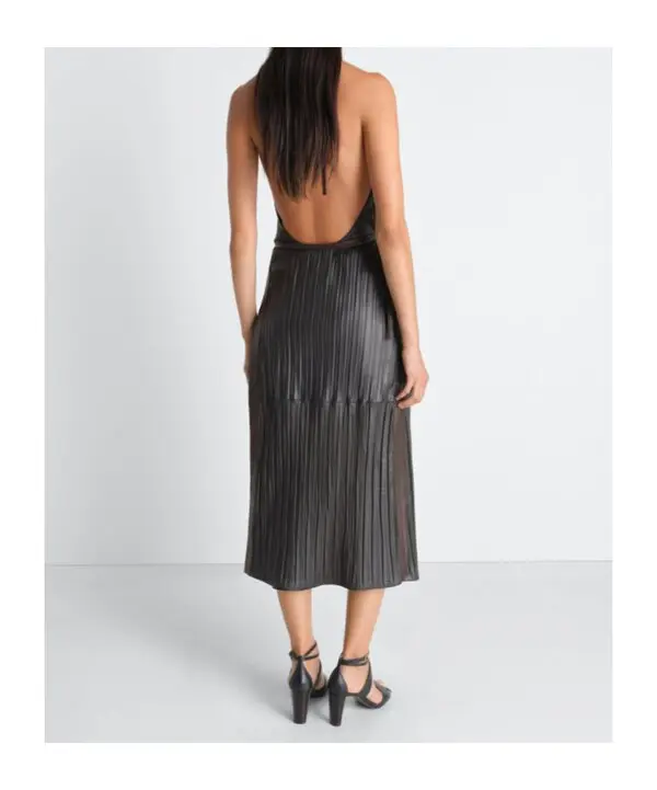 LEMAIRE Pleated Leather Apron Dress