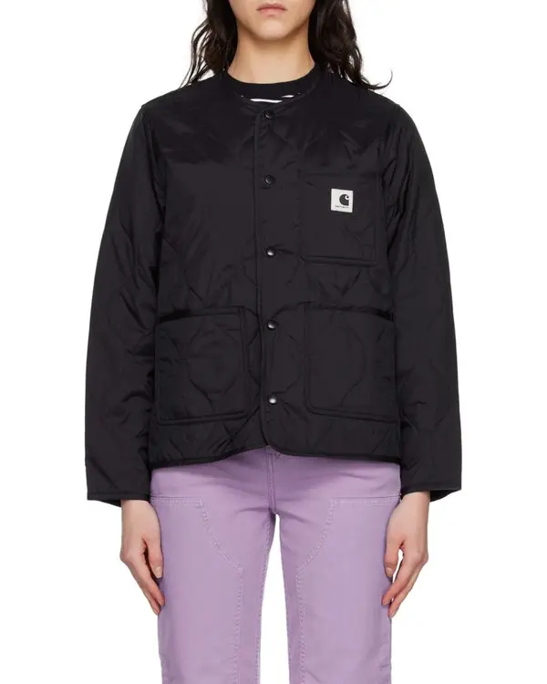 Carhartt Work In Progress Logo Patch Quilted Padded Jacket