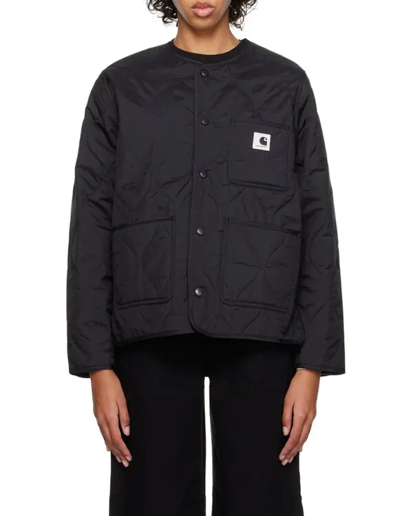 Carhartt Work In Progress Logo Patch Quilted Padded Jacket