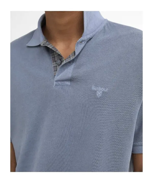 Barbour Washed Tartan Tailored Pique Polo