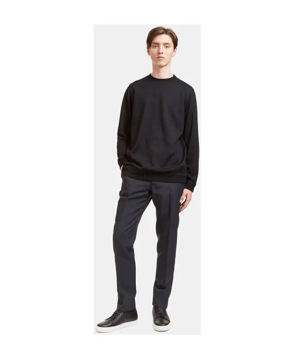 AIEZEN Slim Fit Wool Blend Crew Neck Sweatshirt