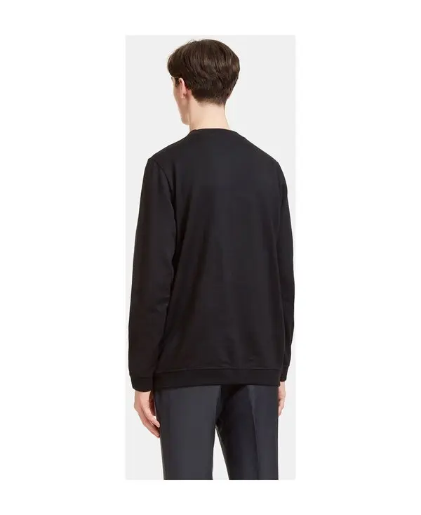 AIEZEN Slim Fit Wool Blend Crew Neck Sweatshirt