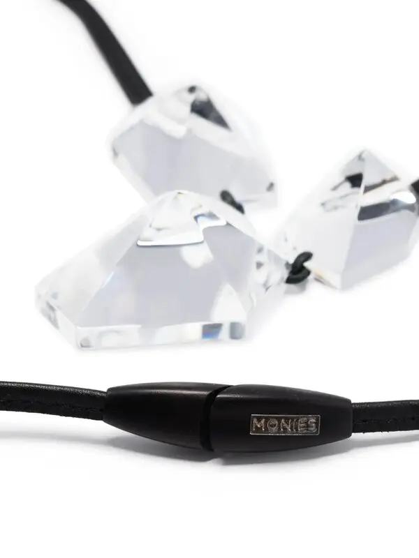 MONIES Tempto' Transparent Design Pendant Necklace - Black