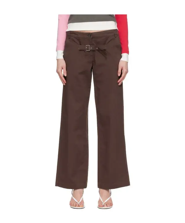 Gimaguas Casual Trousers With Belt Loops - Brown