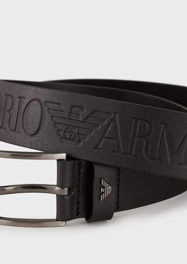 Emporio Armani Logo Debossed Belt